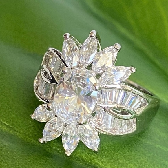 Jewelry | New Flower Statement Diamond Ring | Poshmark